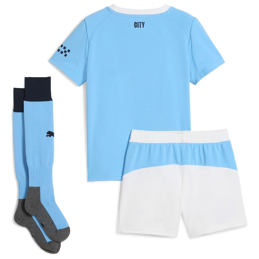 Manchester City 2025-2026 Home Kid's Football Kit – Retro Footie