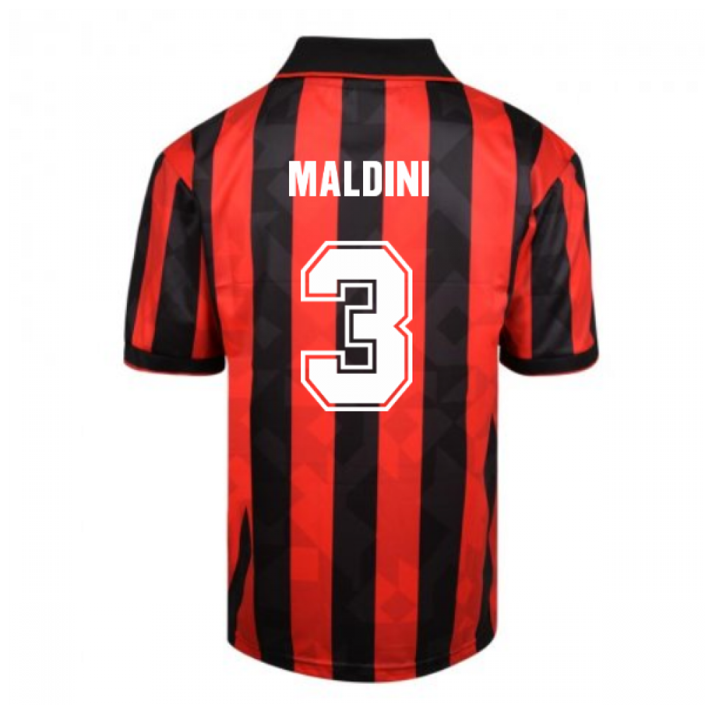 AC Milan 1993-1994 Home Retro Football Shirt Maldini – Retro Footie